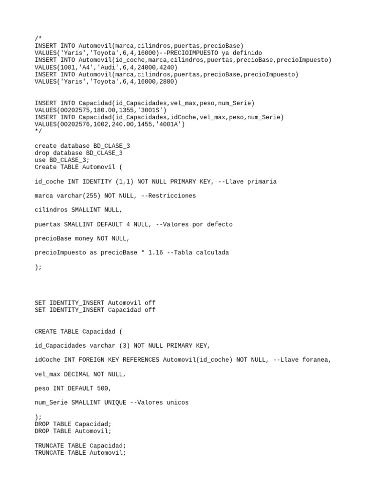 Clase3 Sql-Server | PDF | SQL | Byte