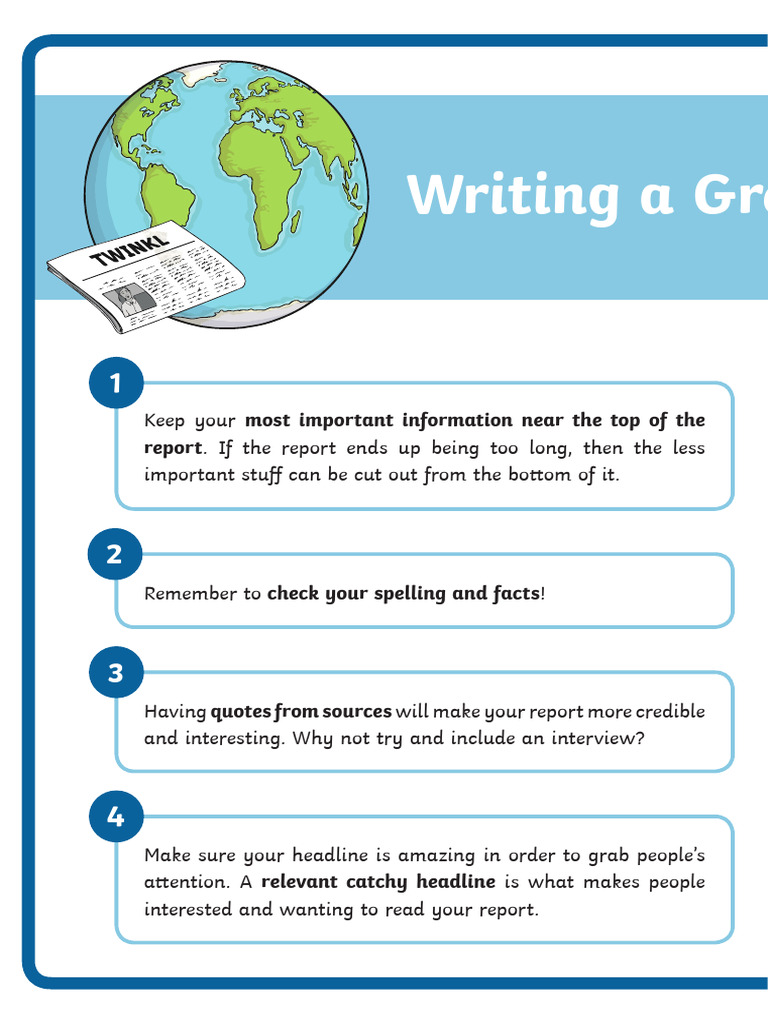 T2 E 280 Newspaper Writing Tips Poster 2xa4 - Ver - 1 | PDF