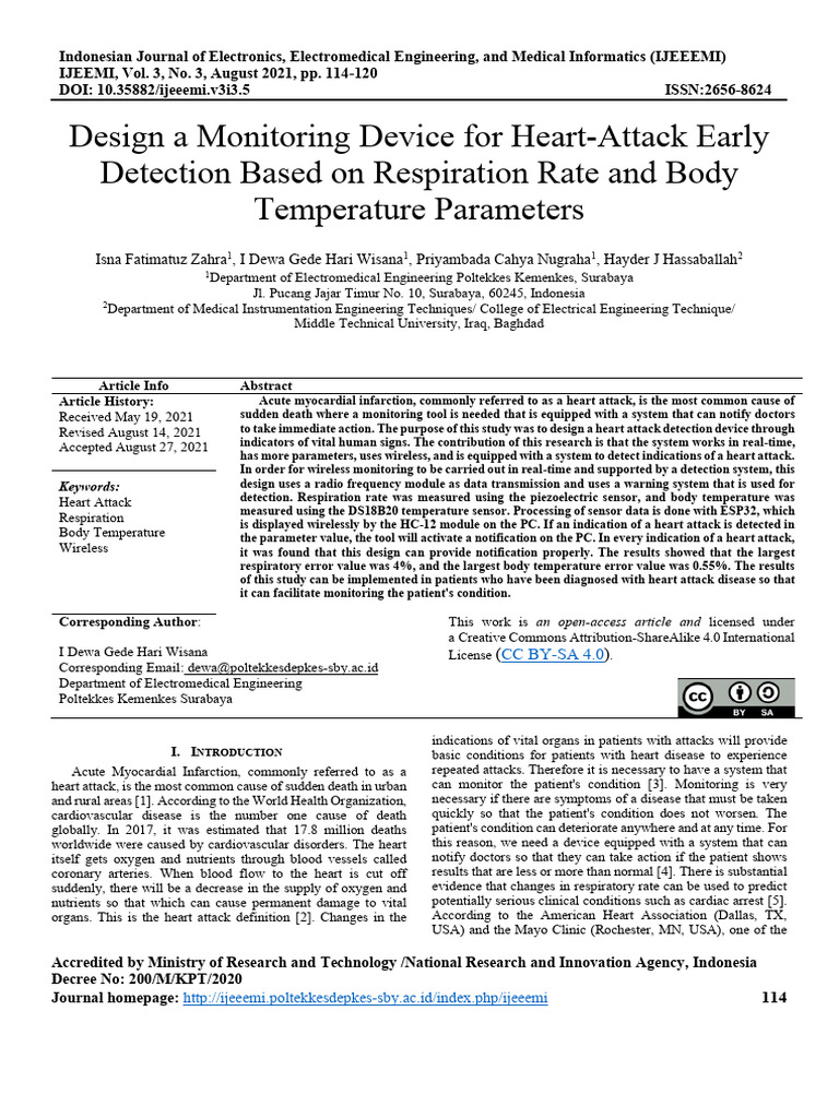 Design A Monitoring Device For Heart-Attack Early | PDF | Monitoring ...