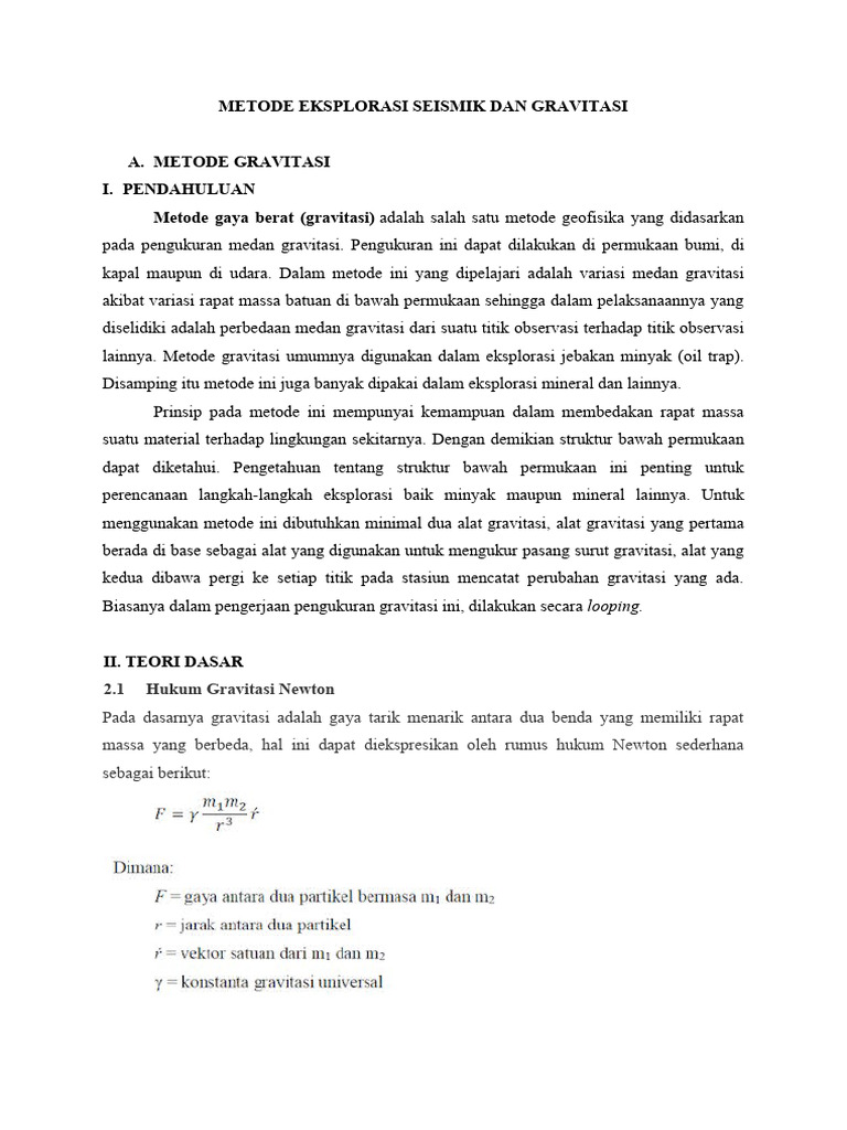 Metode Eksplorasi Seismik Dan Gravitasi | PDF