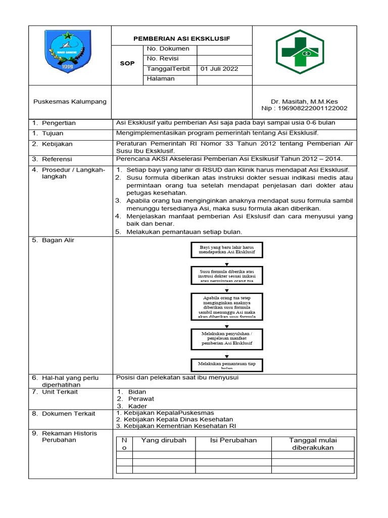 Sop Asi Eksklusif | PDF