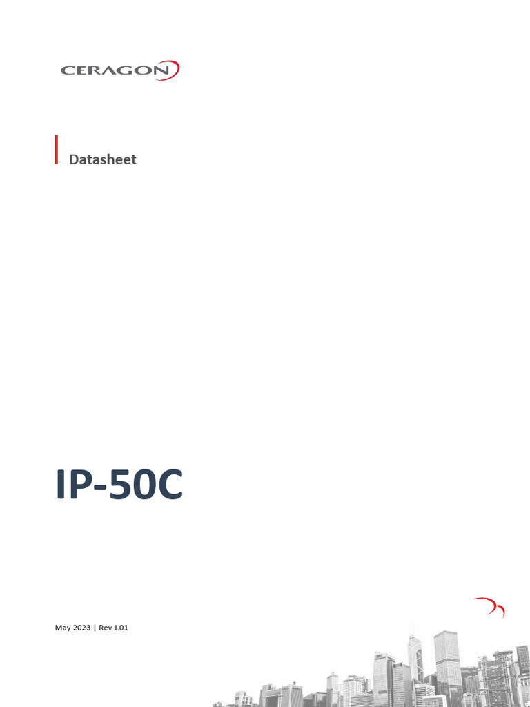 Ceragon - IP-50C Classic - Datasheet - Rev - J.01 | PDF | Computer Science | Network Architecture