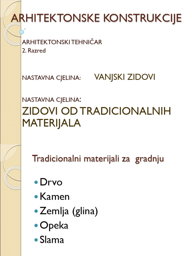 1 4.zidovi Od Tradic - Mater - Kamen | PDF