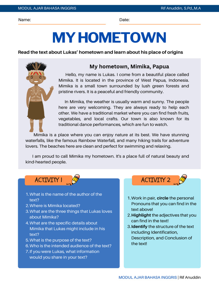 7594 LKPD Modul Ajar Descriptive Text | Download Free PDF | Linguistics