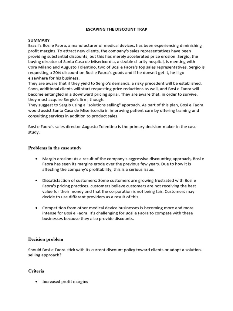 Escaping The Discount Trap | PDF | Profit (Economics) | Prices