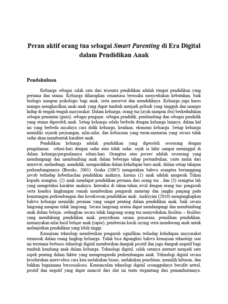Peran Aktif Orang Tua Sebagai Smart Pare | PDF