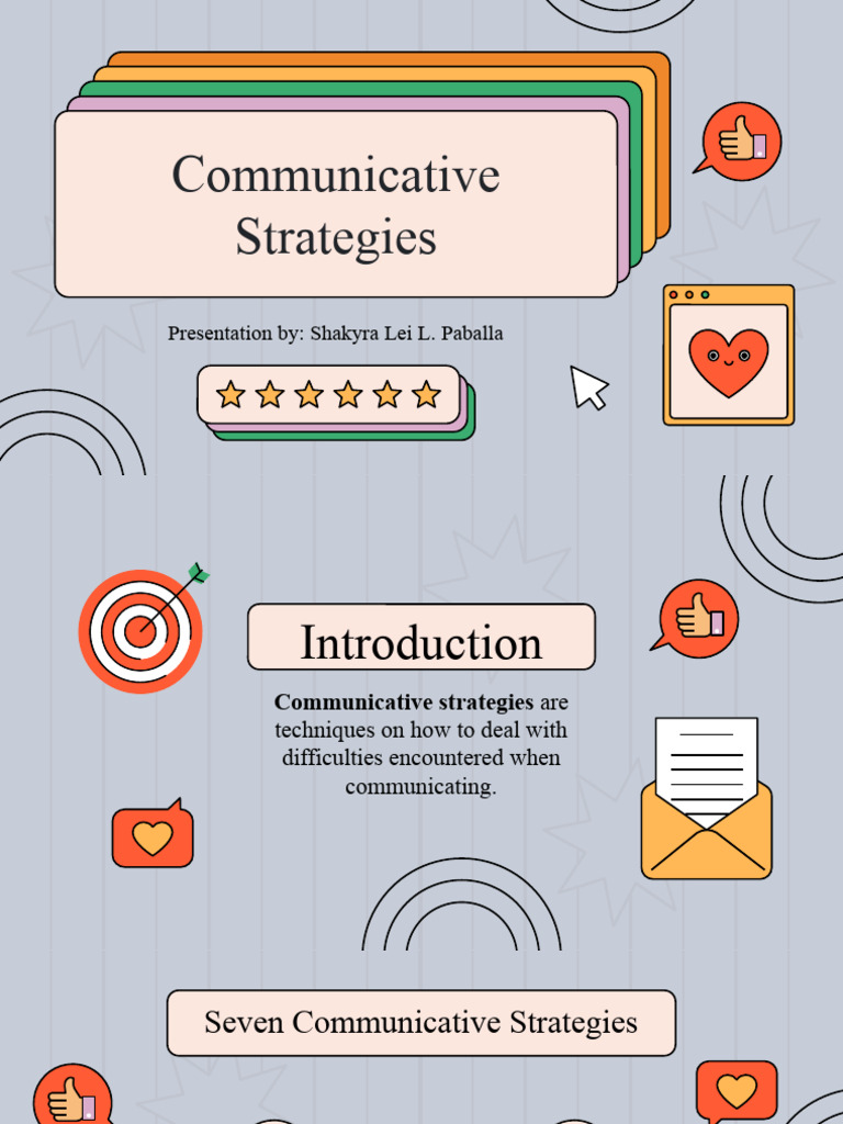 Communicative Strategies (Oral Communication) | PDF | Communication ...
