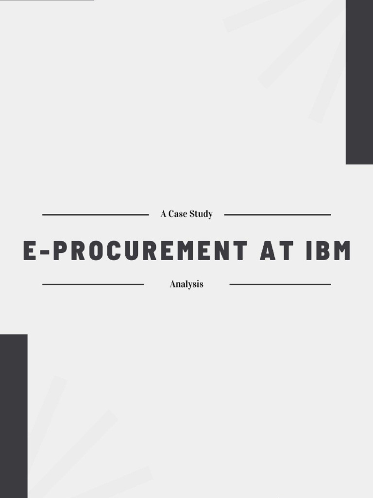 IBM Final | PDF | Procurement | Supply Chain