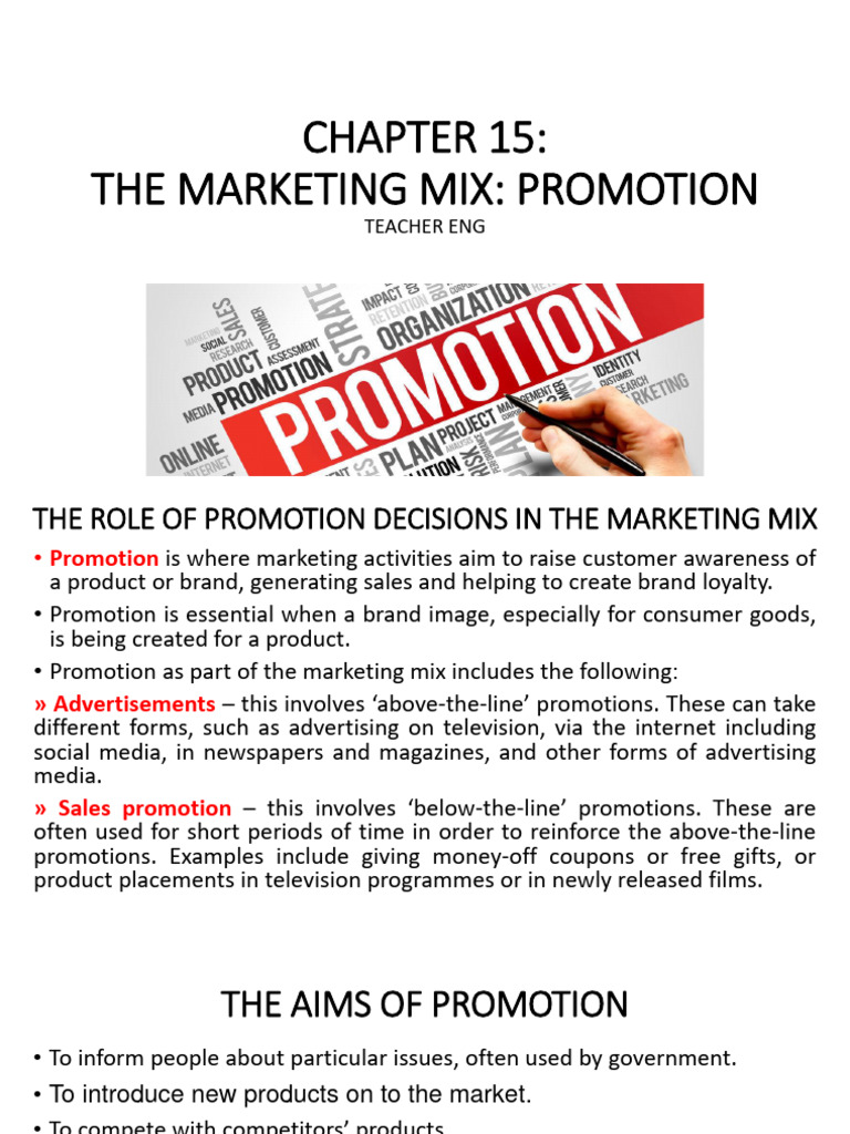 Chapter 15 The Marketing Mix Promotion | PDF | Promotion (Marketing ...
