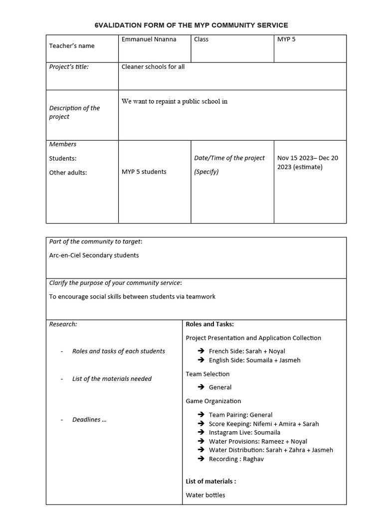 Community Validation Form Pdf