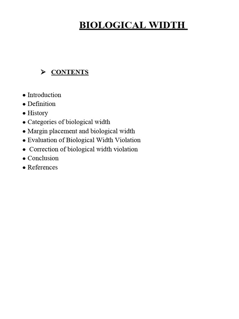 Biological Width | PDF | Periodontology | Health Care