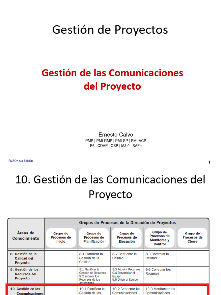 10 PMI Comunicacion | PDF | Comunicación | Información