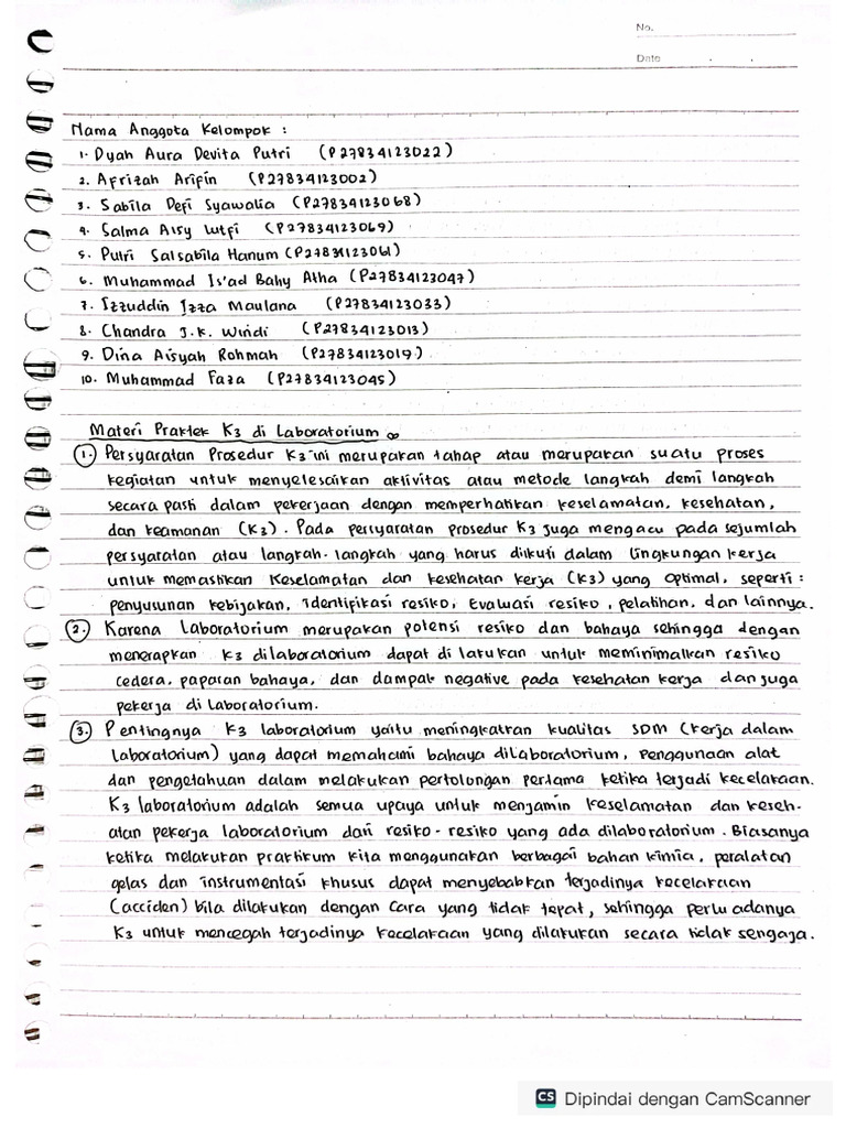 K3 Laboratorium Kel. 3 | PDF