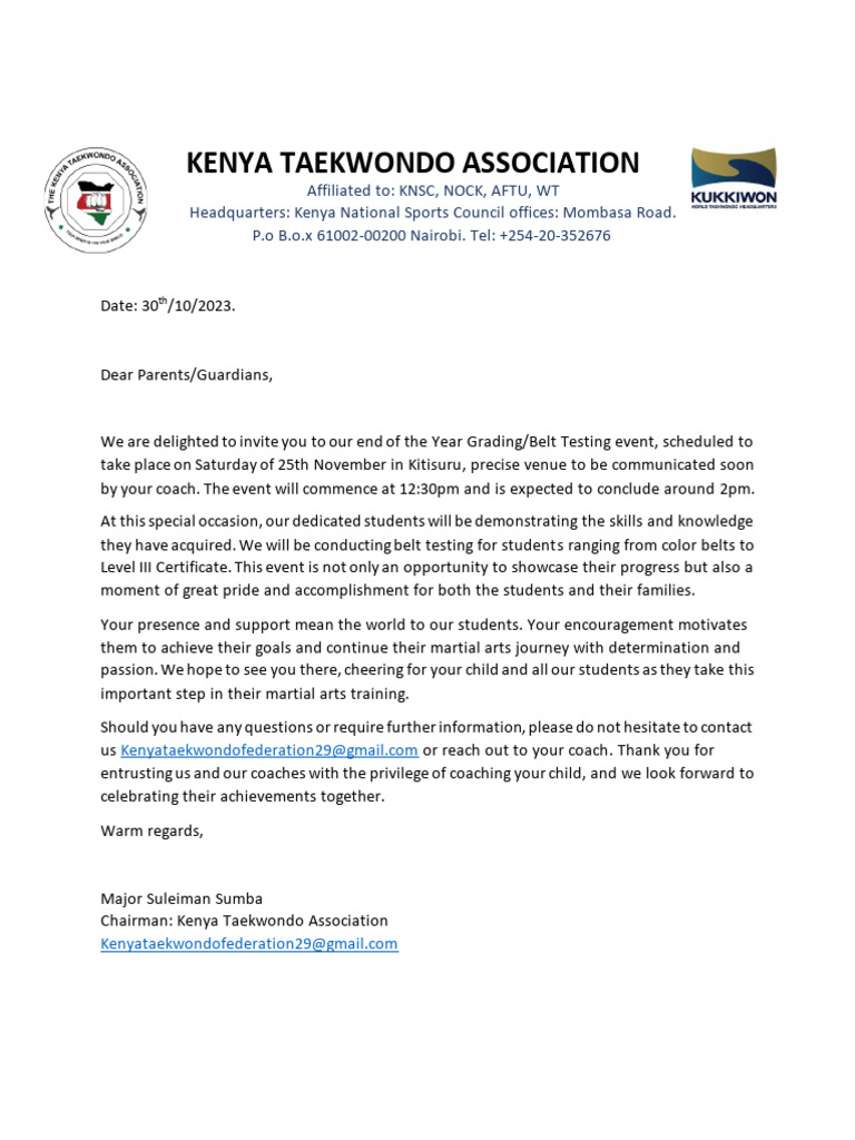 Grading Letter | PDF