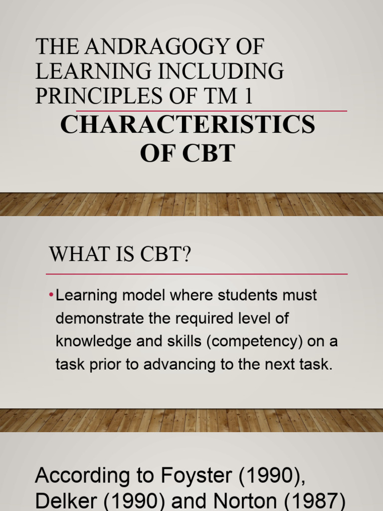 The Andragogy of Learning Including Principles of TM 1 | PDF | Learning ...