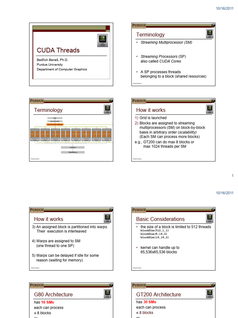 CUDA Threads and Block Scheduling | Download Free PDF | Computer Engineering | Concurrency ...
