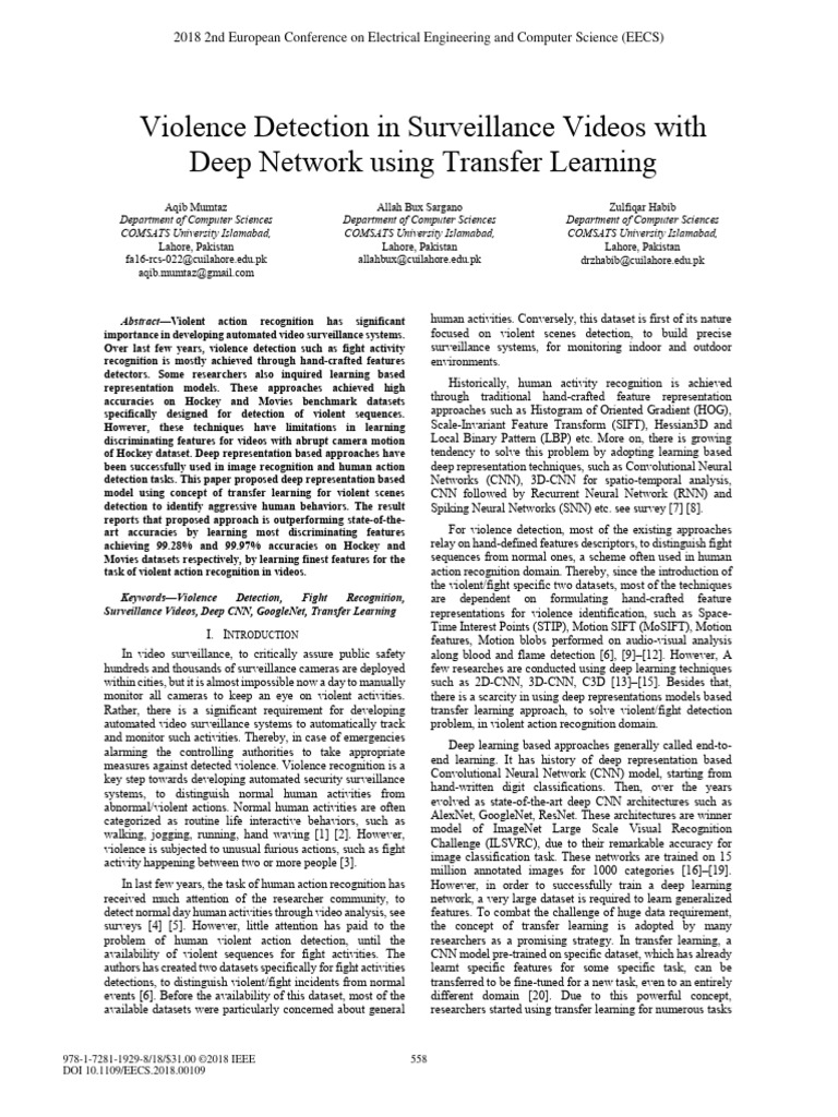 Violence Detection Paper 1 Pdf Deep Learning Computer Vision
