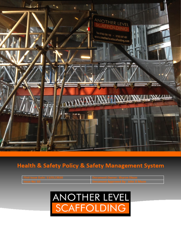 Another Level Scaffolding Limited HS Policy Document Issue 03 - 01 21 ...