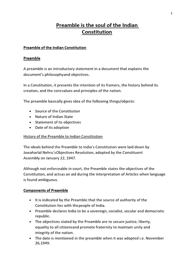 Preamble FINAL | PDF | Political Charters | Justice