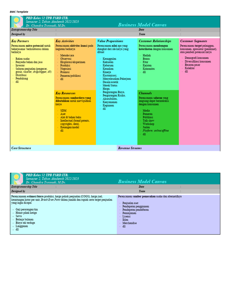 Business Model Canvas PRD 52 TPB FSRD CH | PDF | Komputer