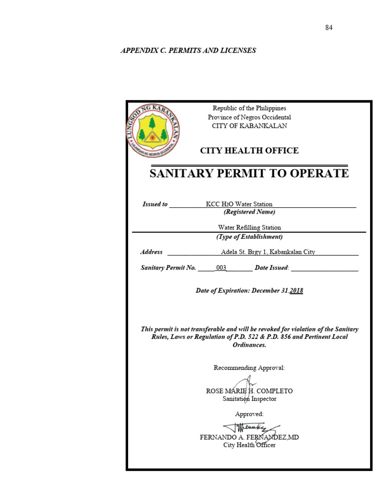 Appendix C. Permits and Licenses | Download Free PDF | Justice | Crime & Violence