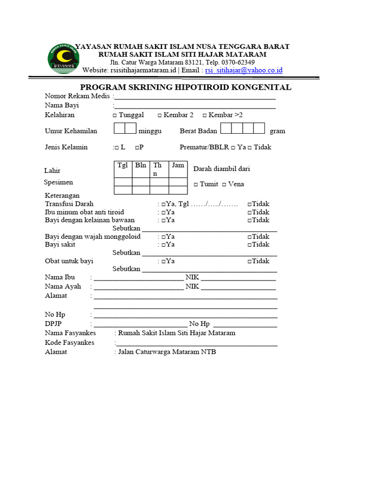 Panduan Skrining Hipotiroid Bayi | PDF