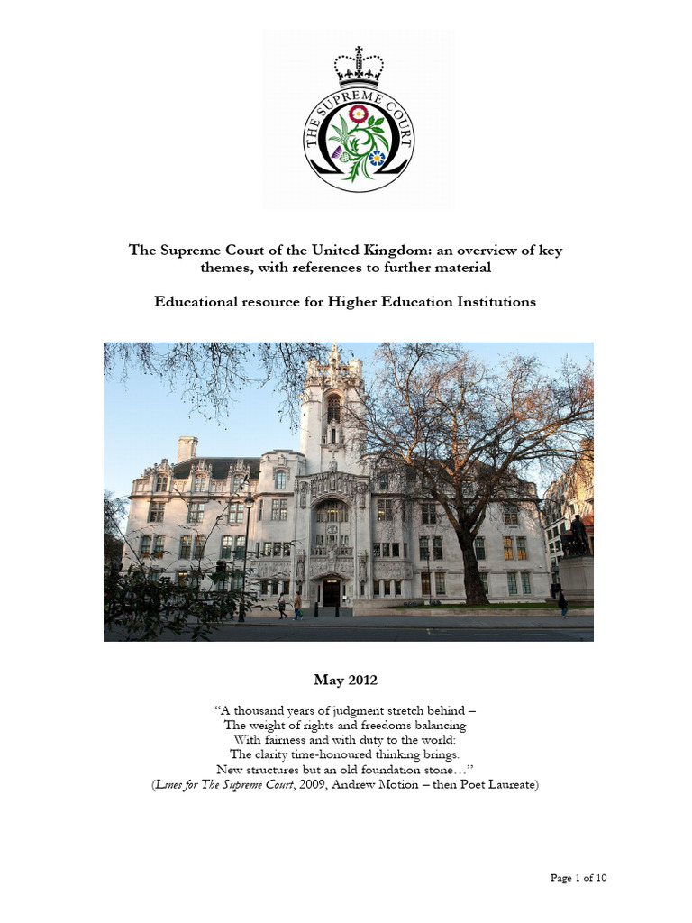Overview of UK Supreme Court Themes | PDF | Appeal | Appellate Court