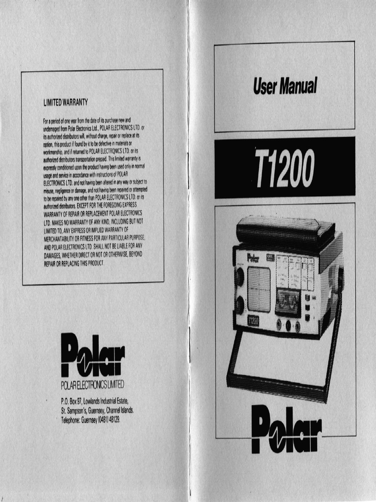 Polar T1200 Users Manual | PDF