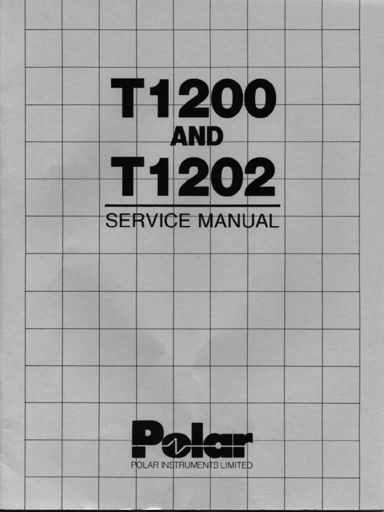 POLAR T1200 Service MANUAL | PDF