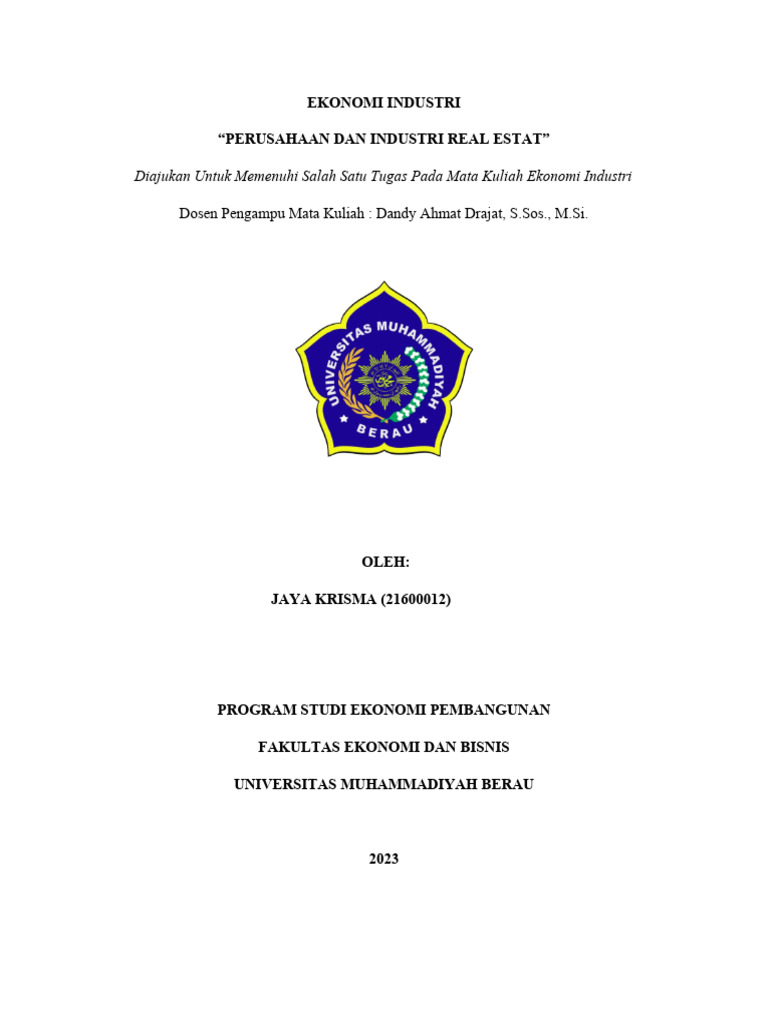 Perusahan & Industri Real Estat | PDF | Karier & Perkembangan | Bisnis