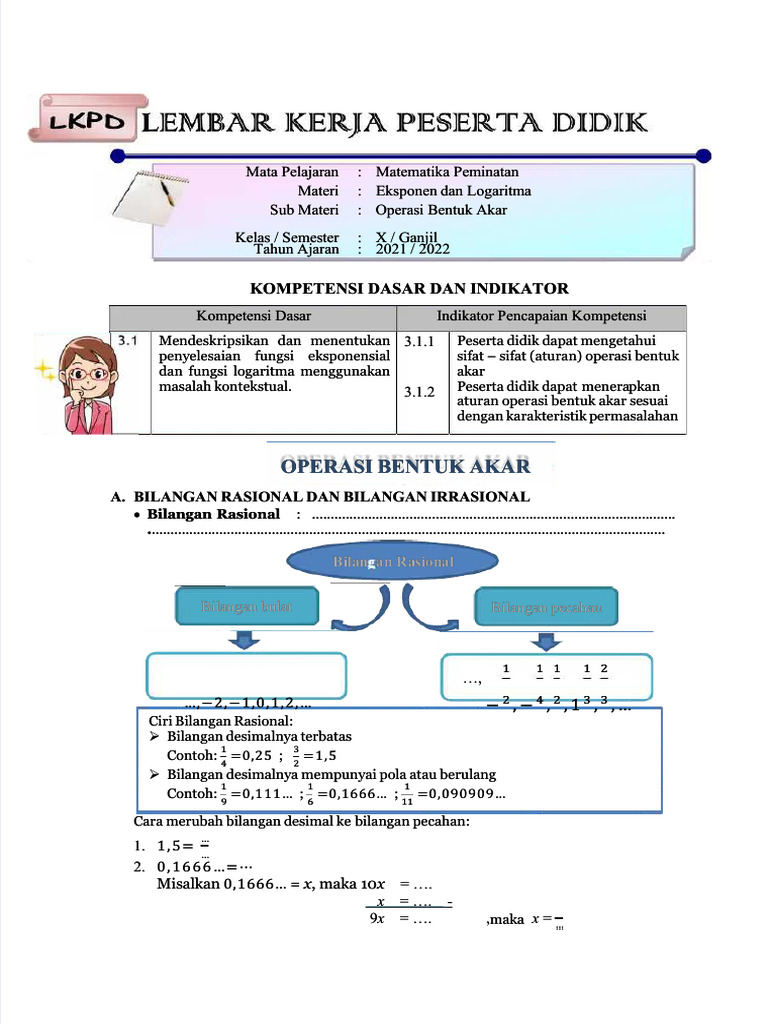LKPD Bentuk Akar | PDF