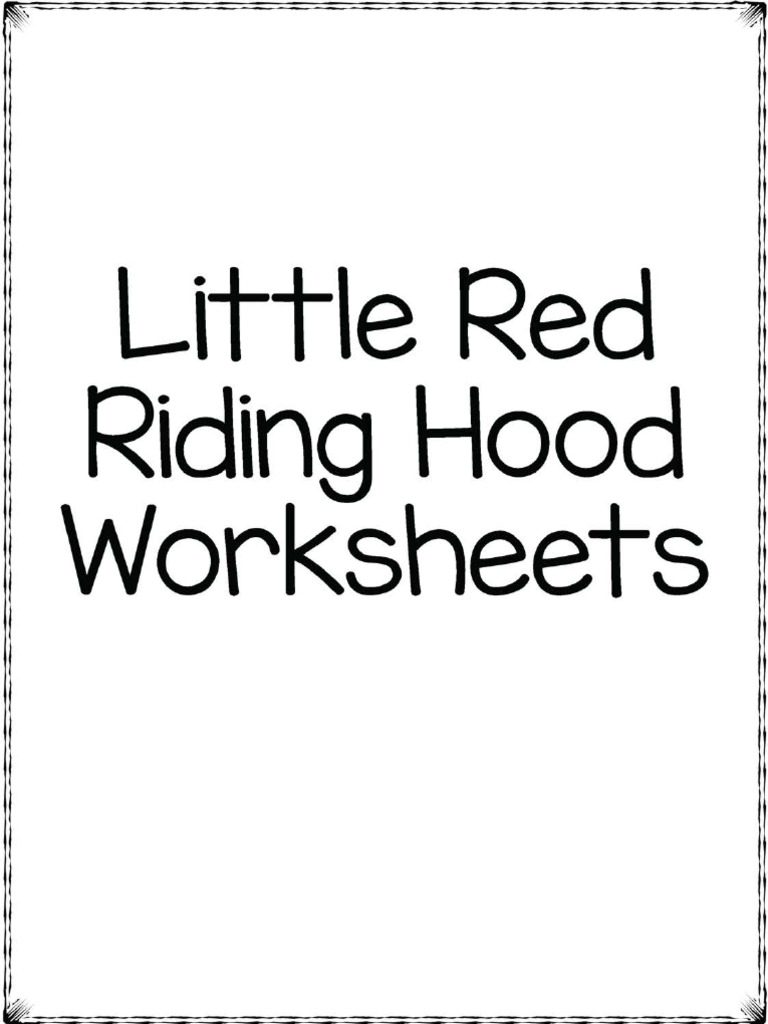 Little Red Riding Hood Worksheets A | PDF