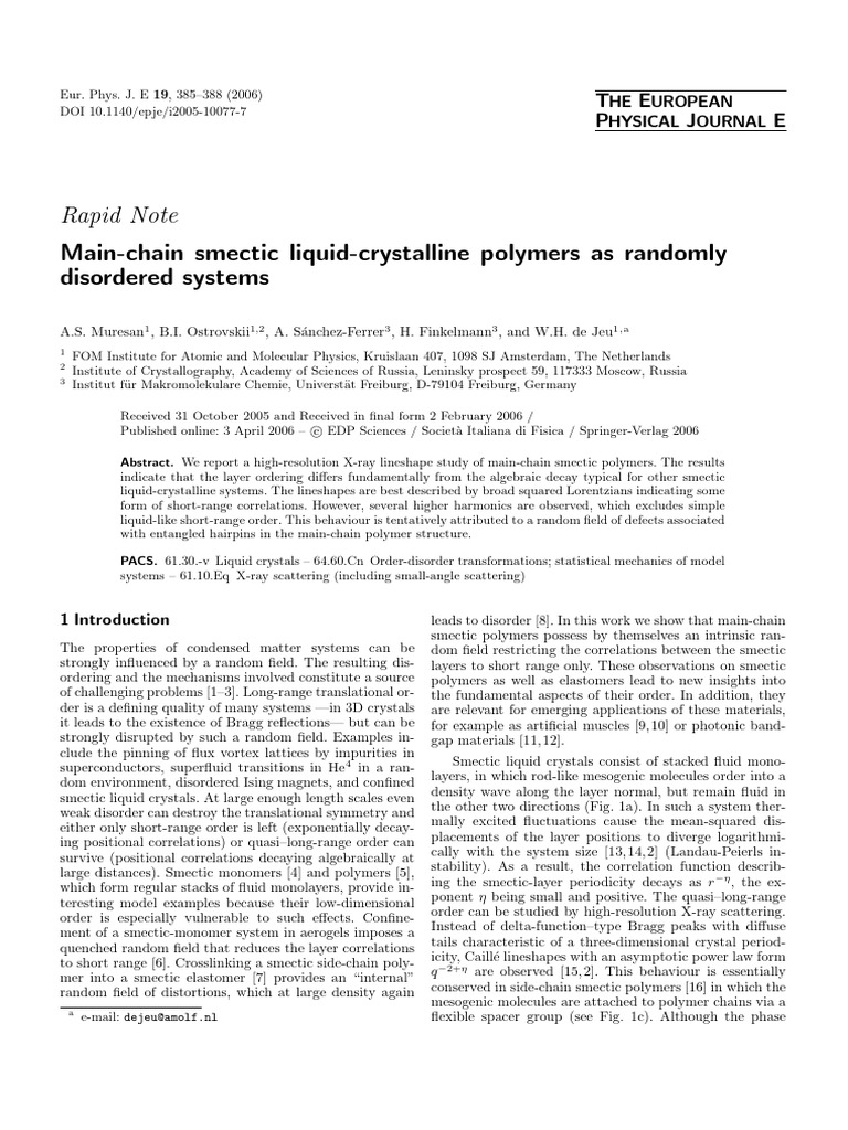 Paper 04 | PDF | Liquid Crystal | Polymers