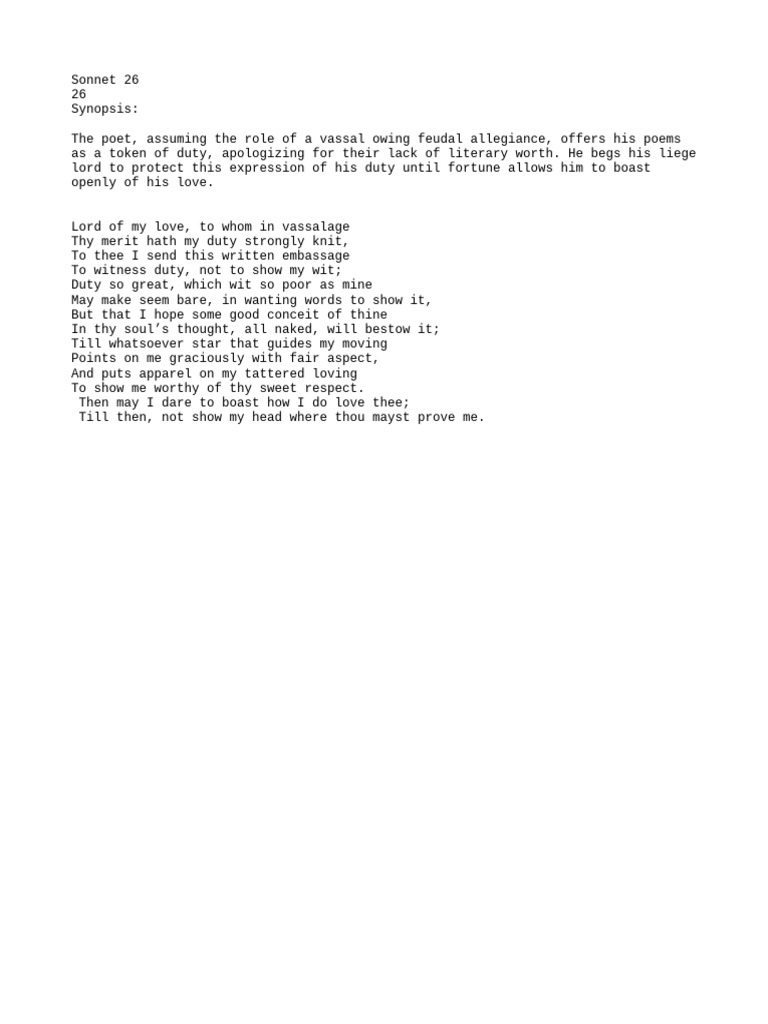 Sonnet 26 | PDF