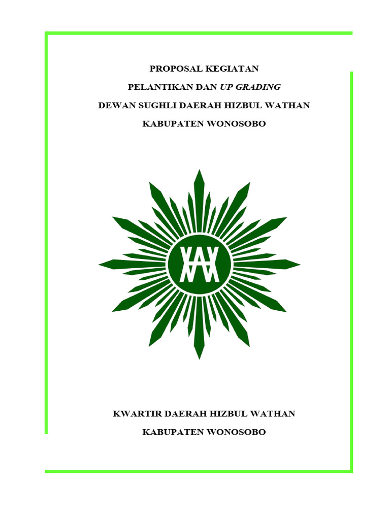 Proposal Pelantikan & Upgrading DSD Bener | PDF