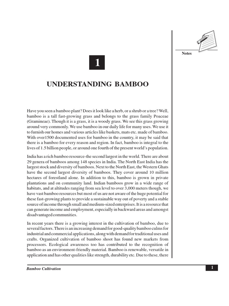 Lesson 01 | PDF | Bamboo | Plant Stem