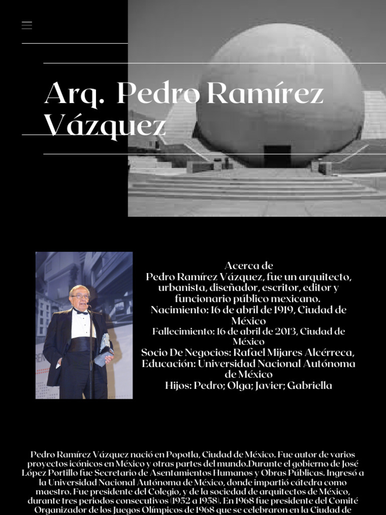 Arqui - Pedro Ramirez Vazquez | PDF
