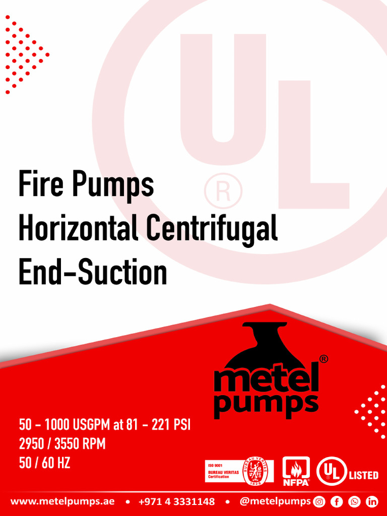 Metel Fire Pumps Brochure | PDF