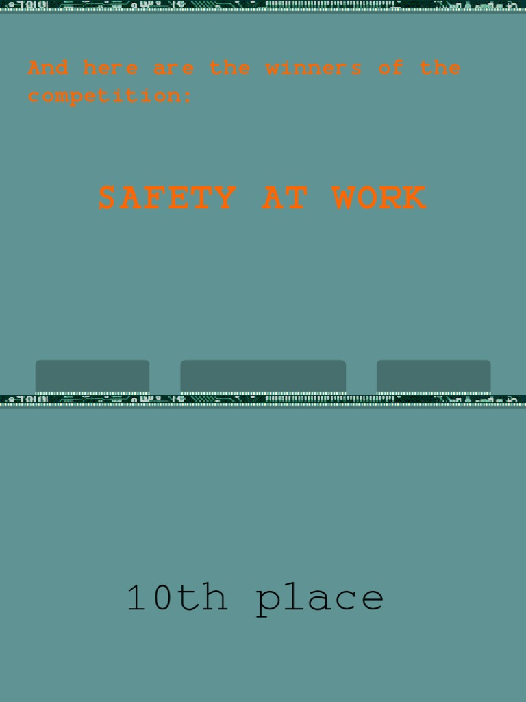 Safety at Work Competition Results | PDF