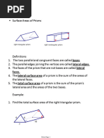 TSA Andvolume of Solids | PDF | Area | Volume