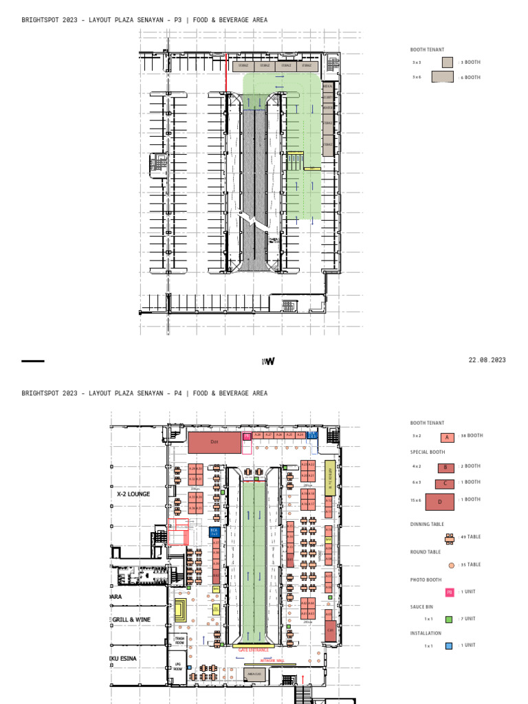 LAYOUT BOOTH TENANT - BRIGHTSPOT 2023 at PLAZA SENAYAN | PDF