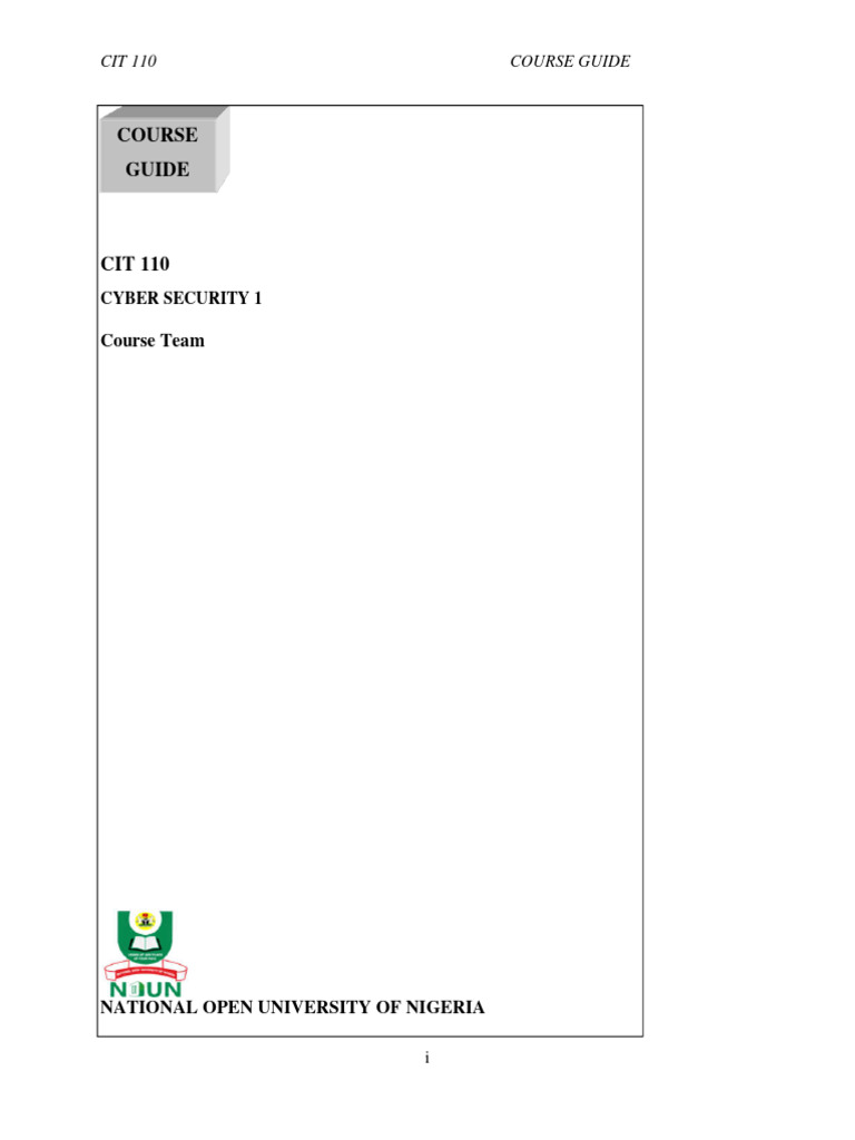 Cit 110 PDF | PDF | Security | Computer Security