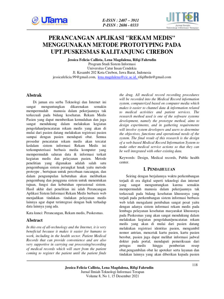Aplikasi Rekam Medis Menggunakan Metode Prototype | PDF