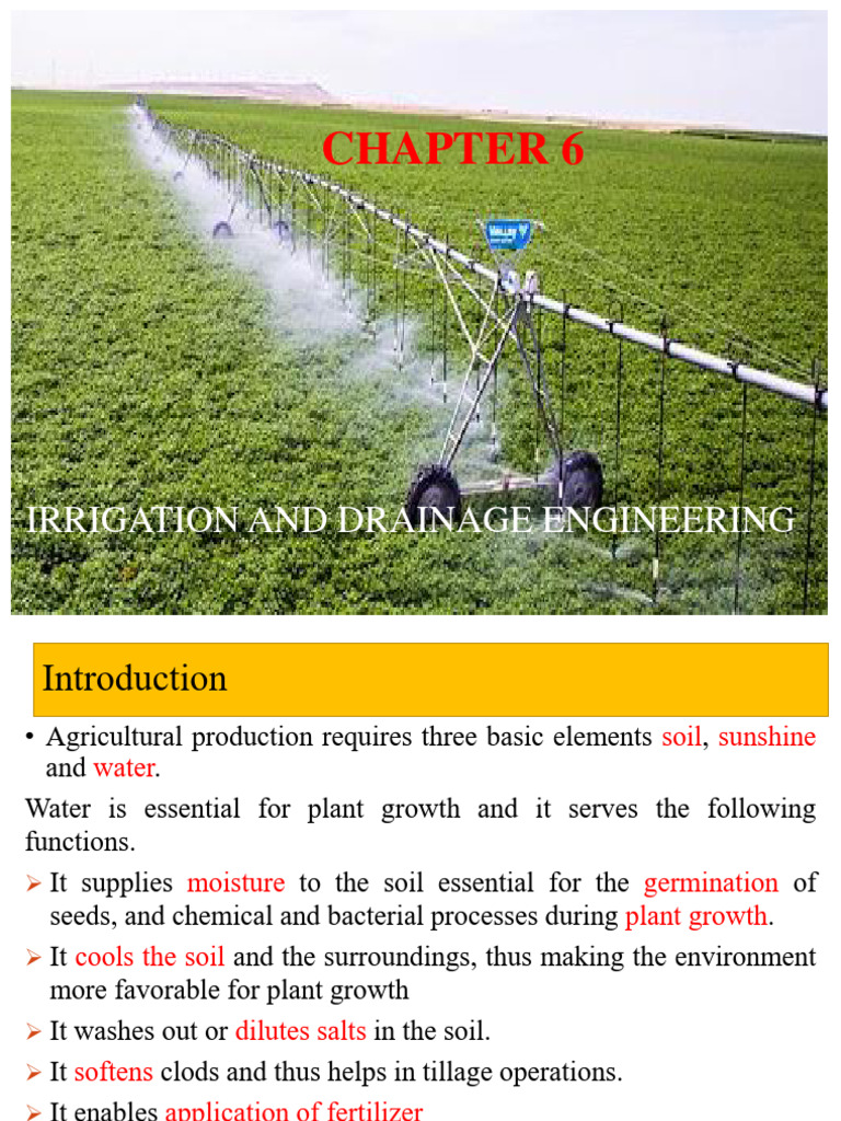 Chapter 7 Irrigation | PDF | Irrigation | Soil