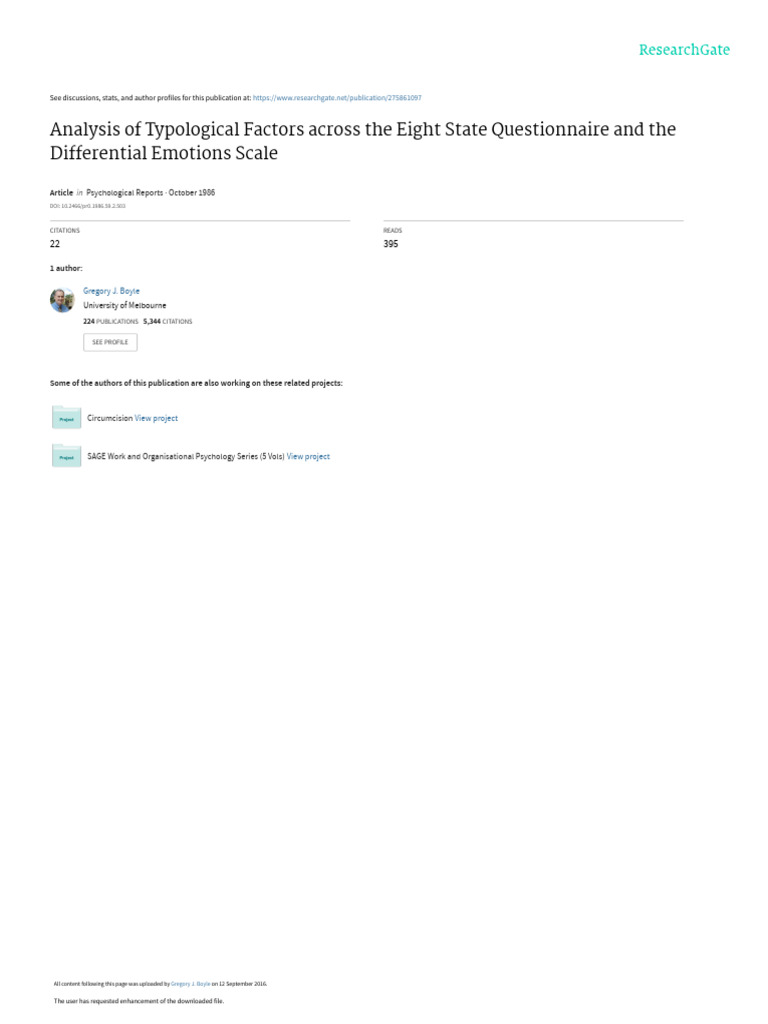 Analysisoftypologicalfactorsacrossthe 8 SQand DES | PDF | Extraversion And Introversion | Emotions