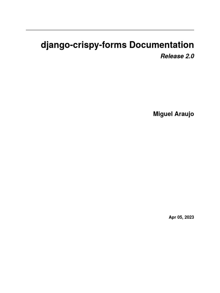 Django Crispy Forms Readthedocs Io en Latest | PDF | Html Element | Html