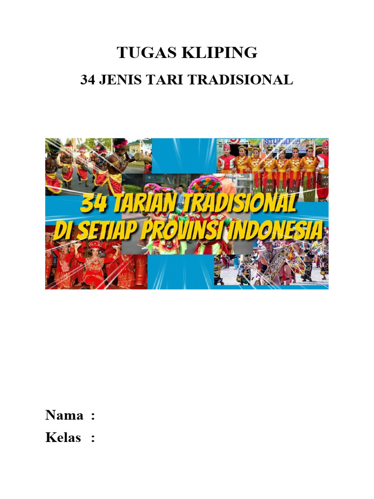 34 Jenis Tarian Tradisional Indonesia | PDF