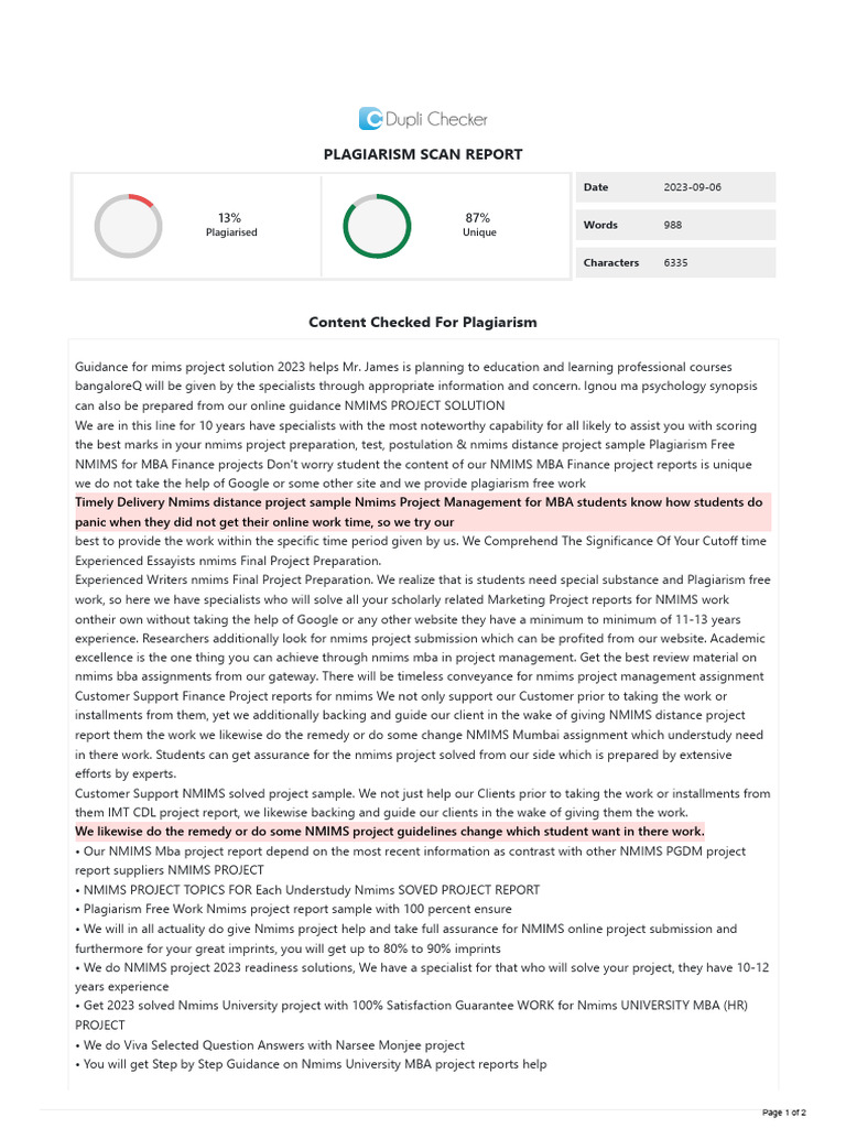 NMIMS Project Solutions & Support Guide | PDF | Master Of Business ...