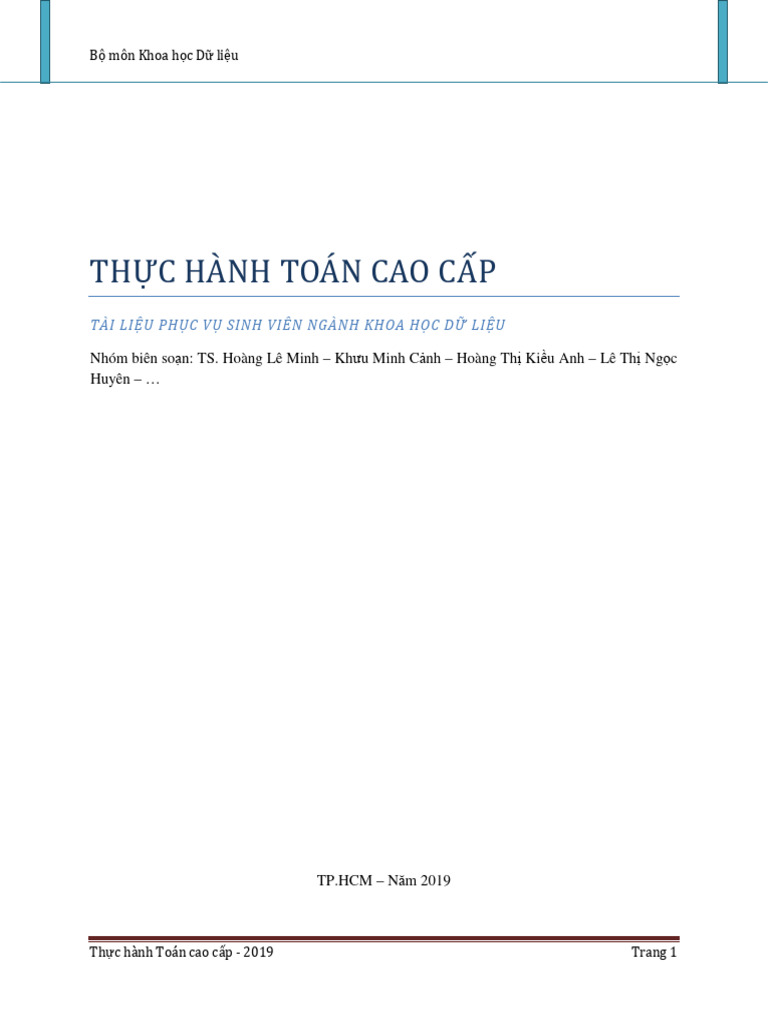 Toan - Cao - Cap0.99a - C - NH - Chuong - 01 - Final | PDF