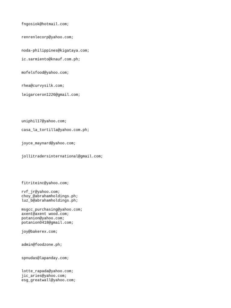 Email List for Marketing Contacts | PDF